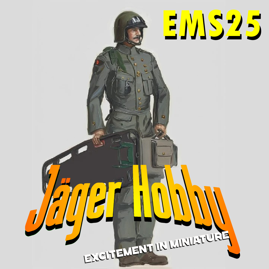 EMS25 – EMT Technician with Spine Board and First Aid Bag 1/18 1/14 sc – Jager Hobby