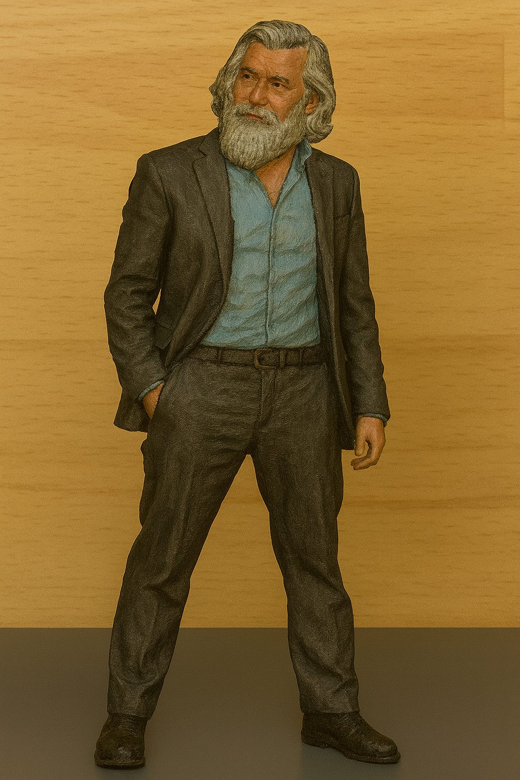 Integrating Character and Style: M61 Bearded Man in Smart Casual Suit ...