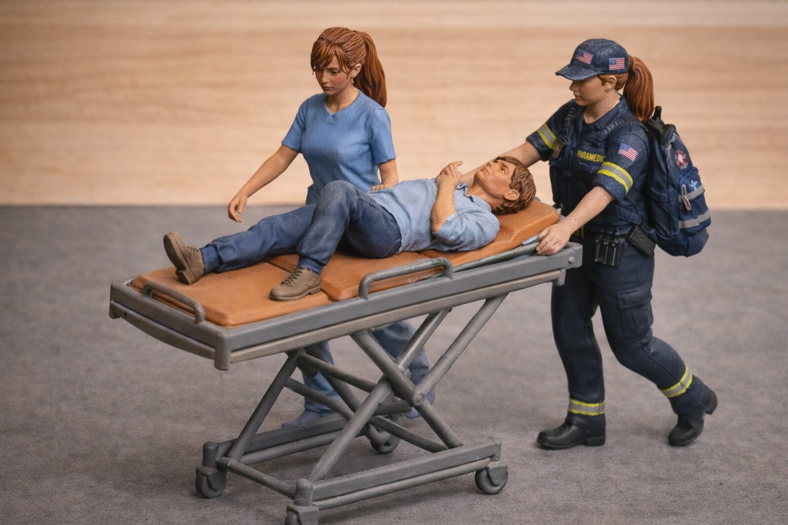 Emergency Services Figures – Police, Ambulance & Fire Crew Scale Model ...