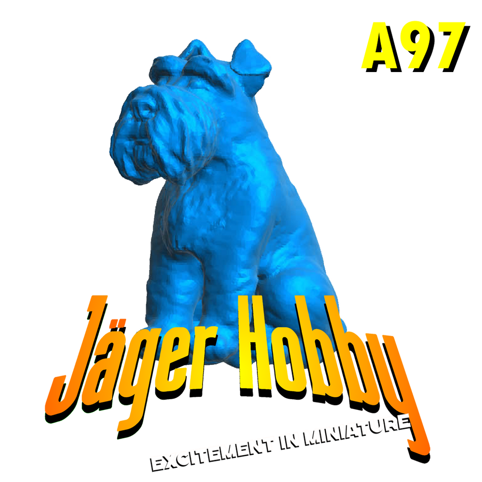 A97 Miniature Schnauzer Dog – Unpainted Scale Model – Jager Hobby