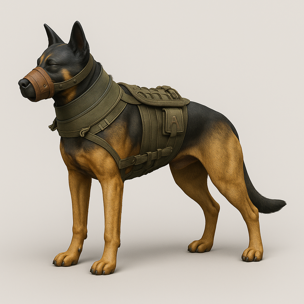 Scale Armoured Dog for Tactical, Military, or Sci-Fi A44 – – Jager Hobby