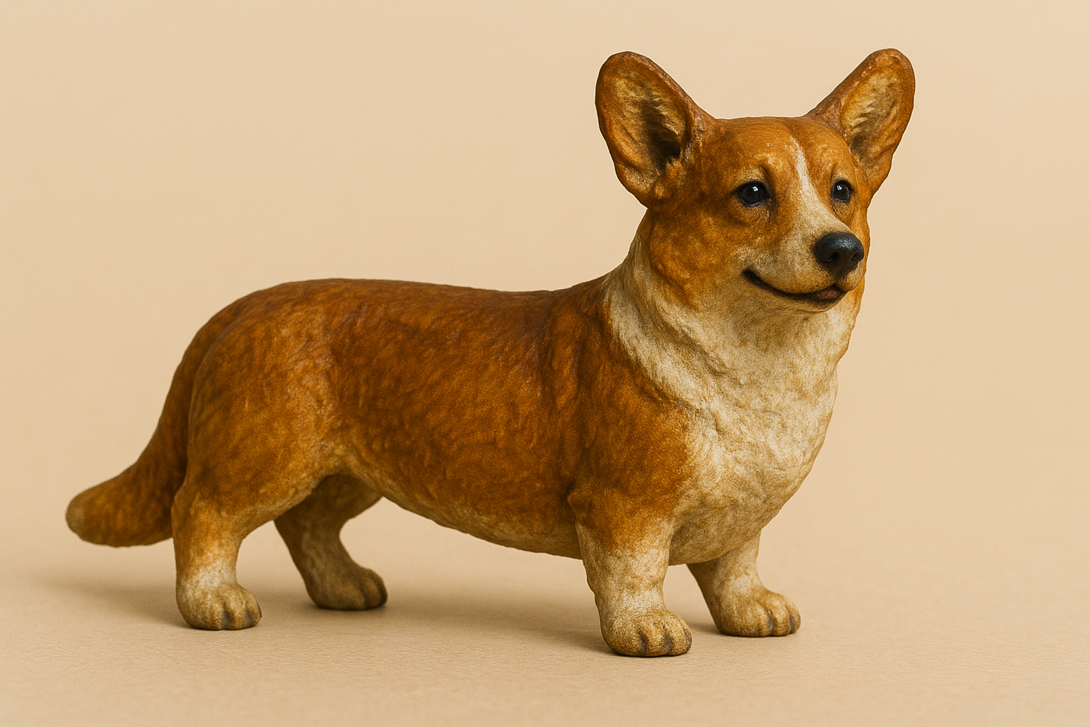 Diorama Scale Model Dog Corgi Figure Unpainted Jager Hobby A9