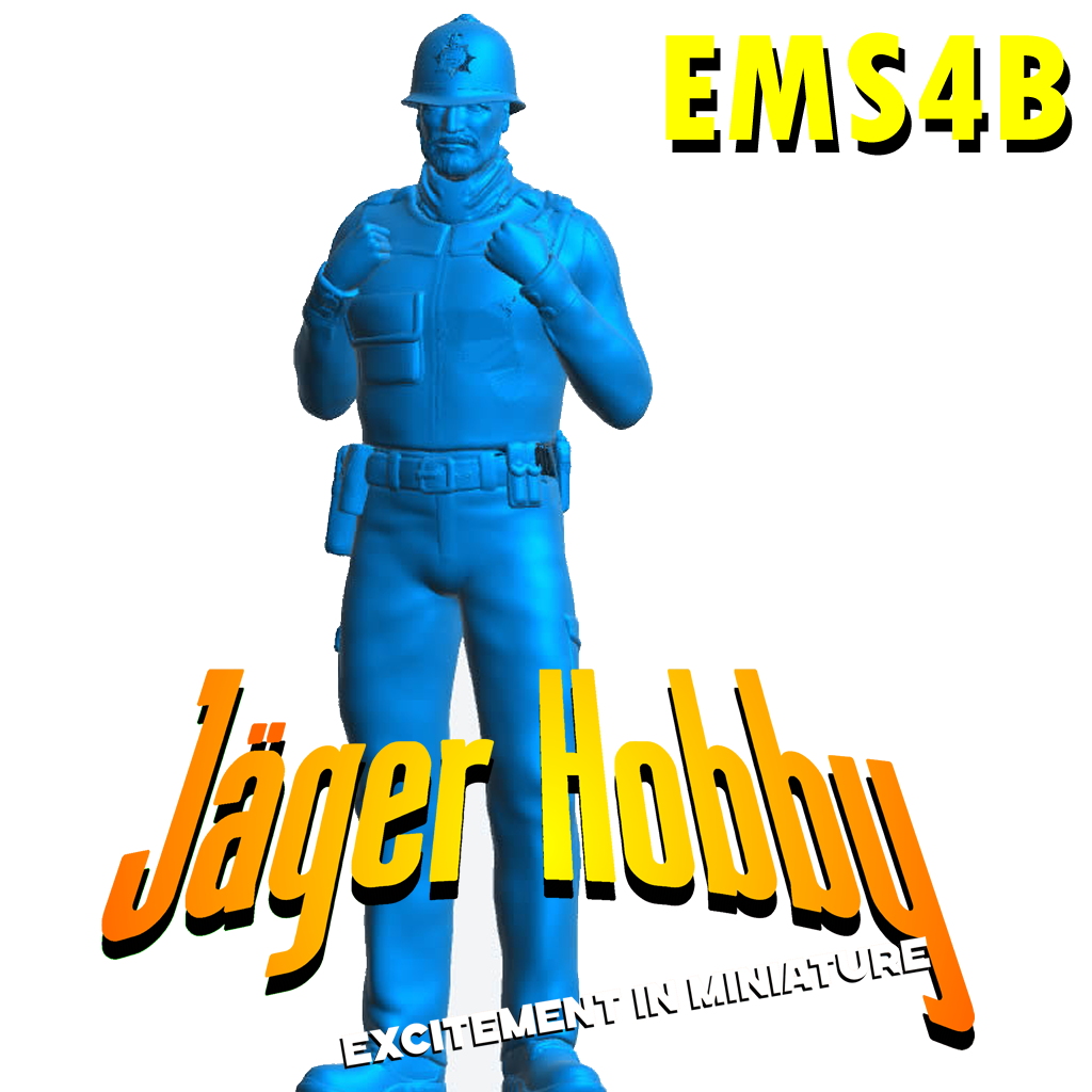 EMS4B Weathered Bearded Police Officer in Custodian Helmet – Scale Mod ...