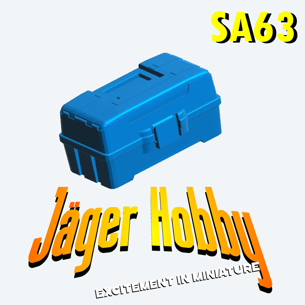 SA63 – Scale Model Detail: Small Fishing Tackle Box / Plastic Tool Box ...