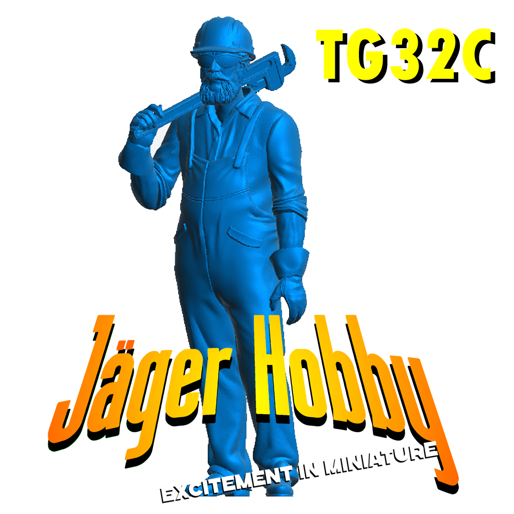 TG32C Modern Engineer – Scale Model Crewman with Hard Hat & Adjustable ...